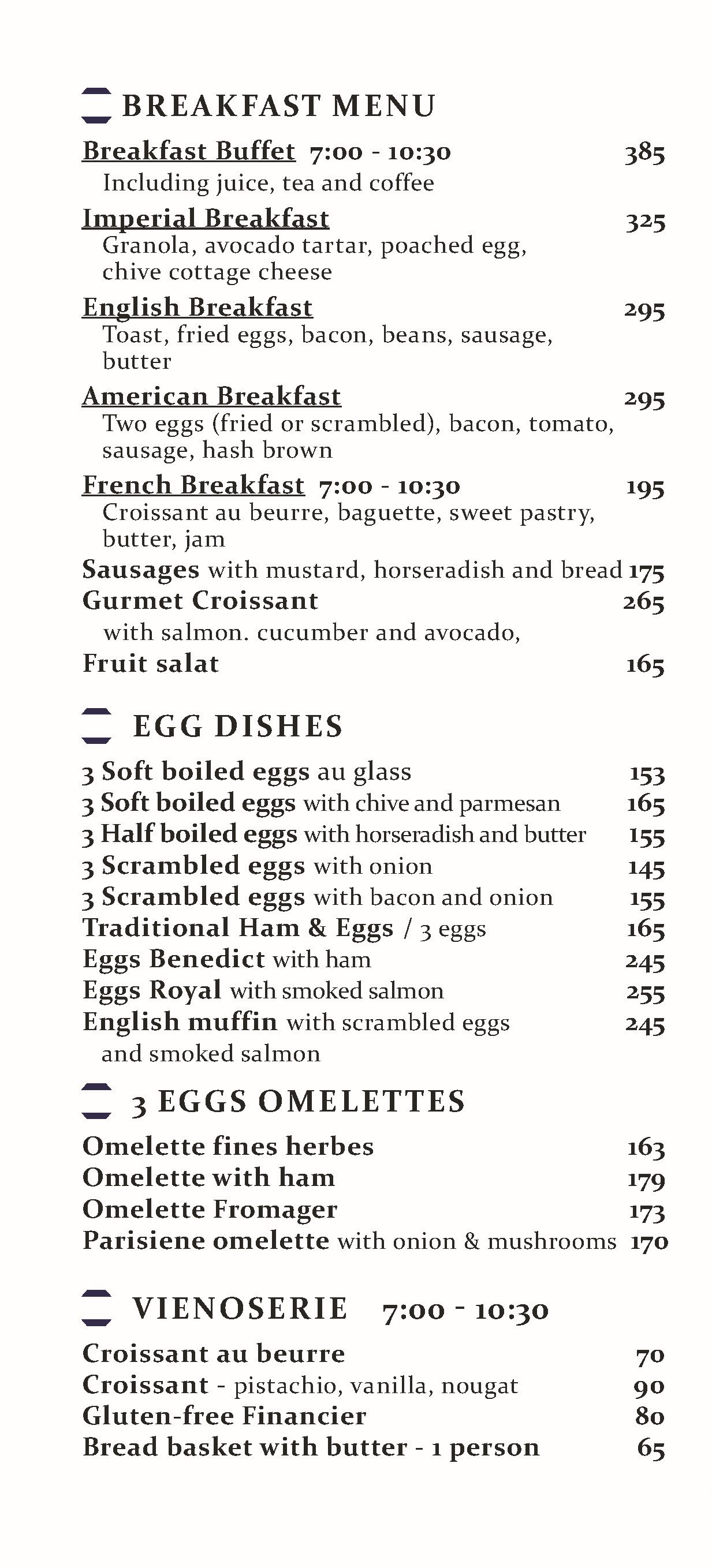 Breakfast Imperial – Café Imperial