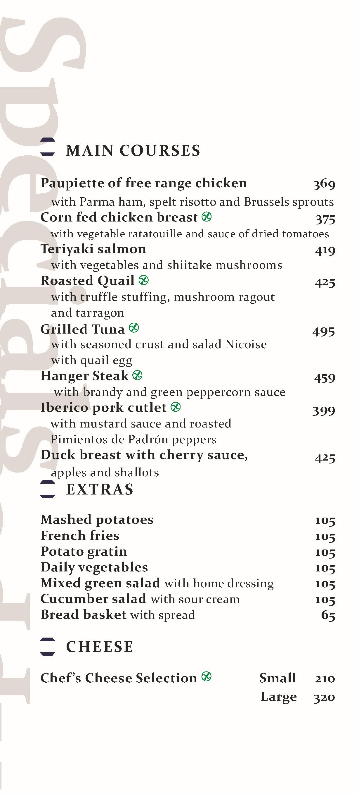 Menu ala Carte nový – Café Imperial