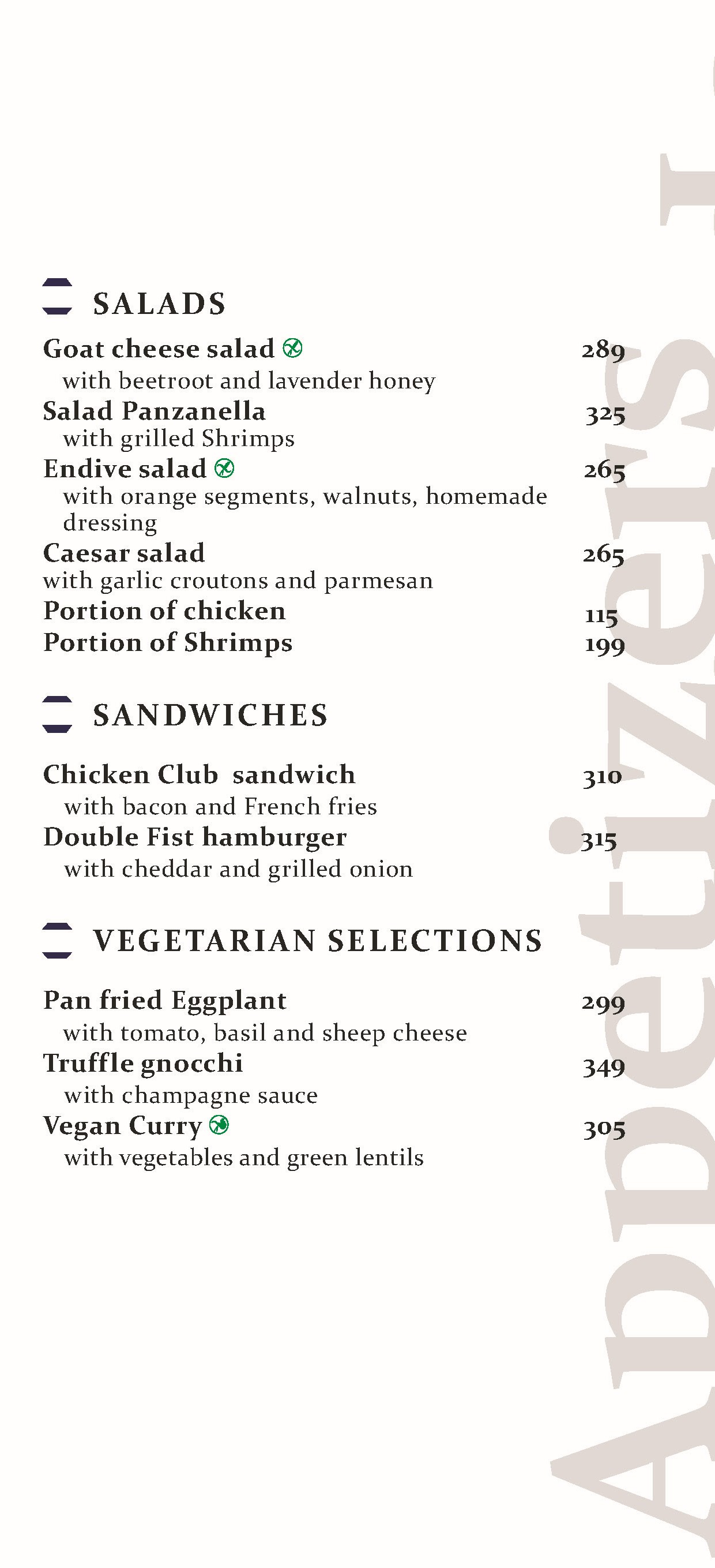 Menu ala Carte nový – Café Imperial